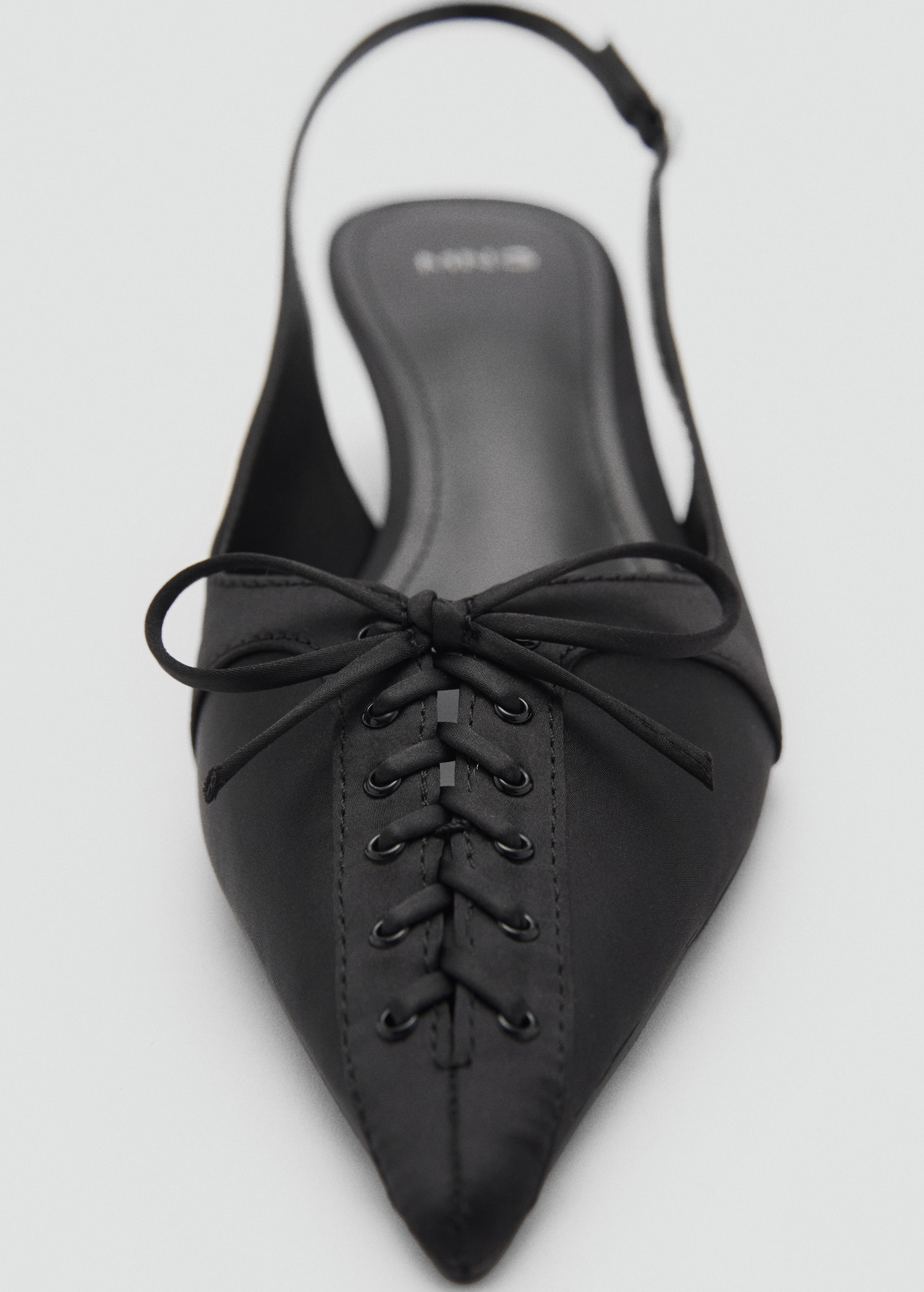 High Heeled Shoes With Pointed Toe And Bow Women Mango Thailand