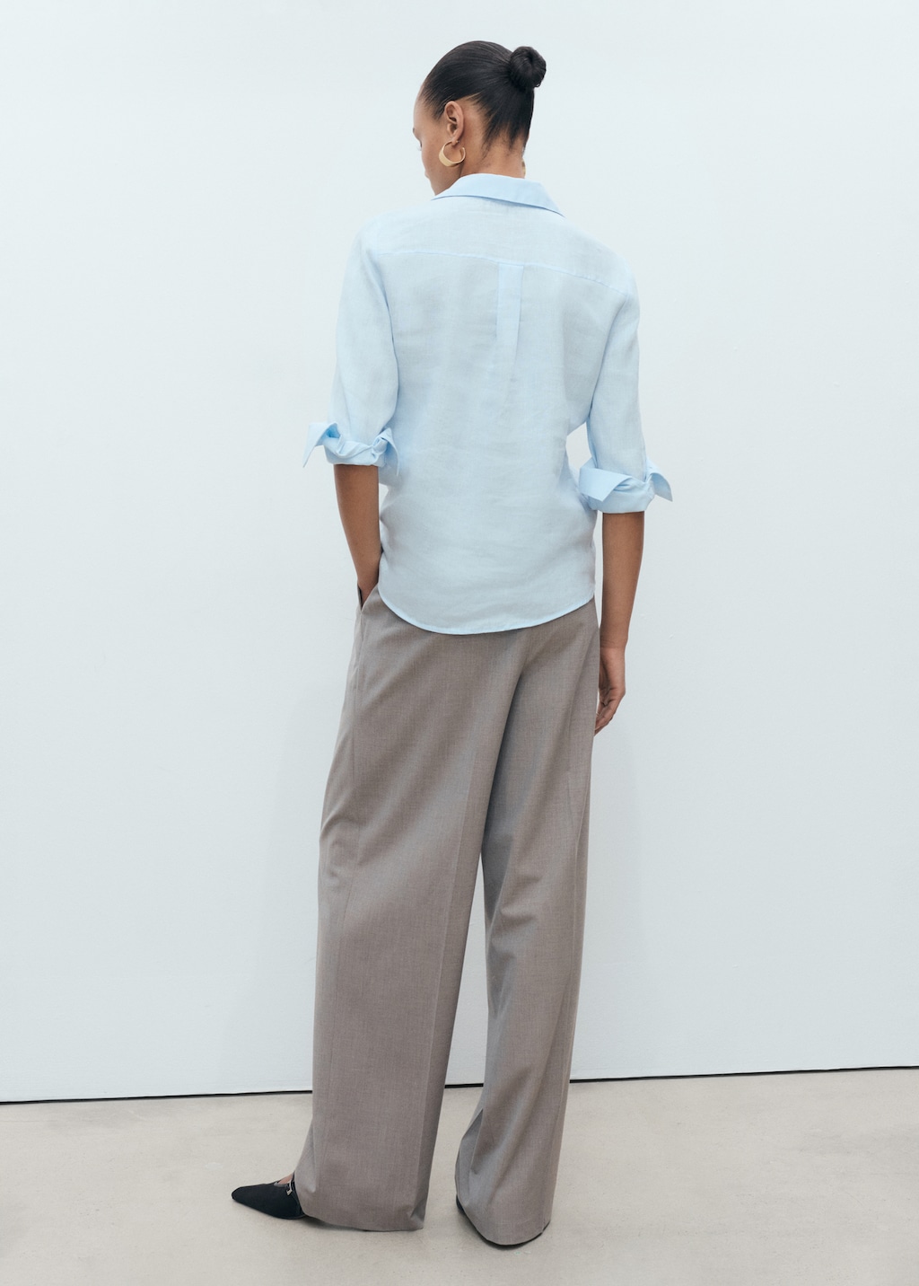 Regular linen shirt - Women | MANGO USA Regular linen shirt - Women | MANGO USA