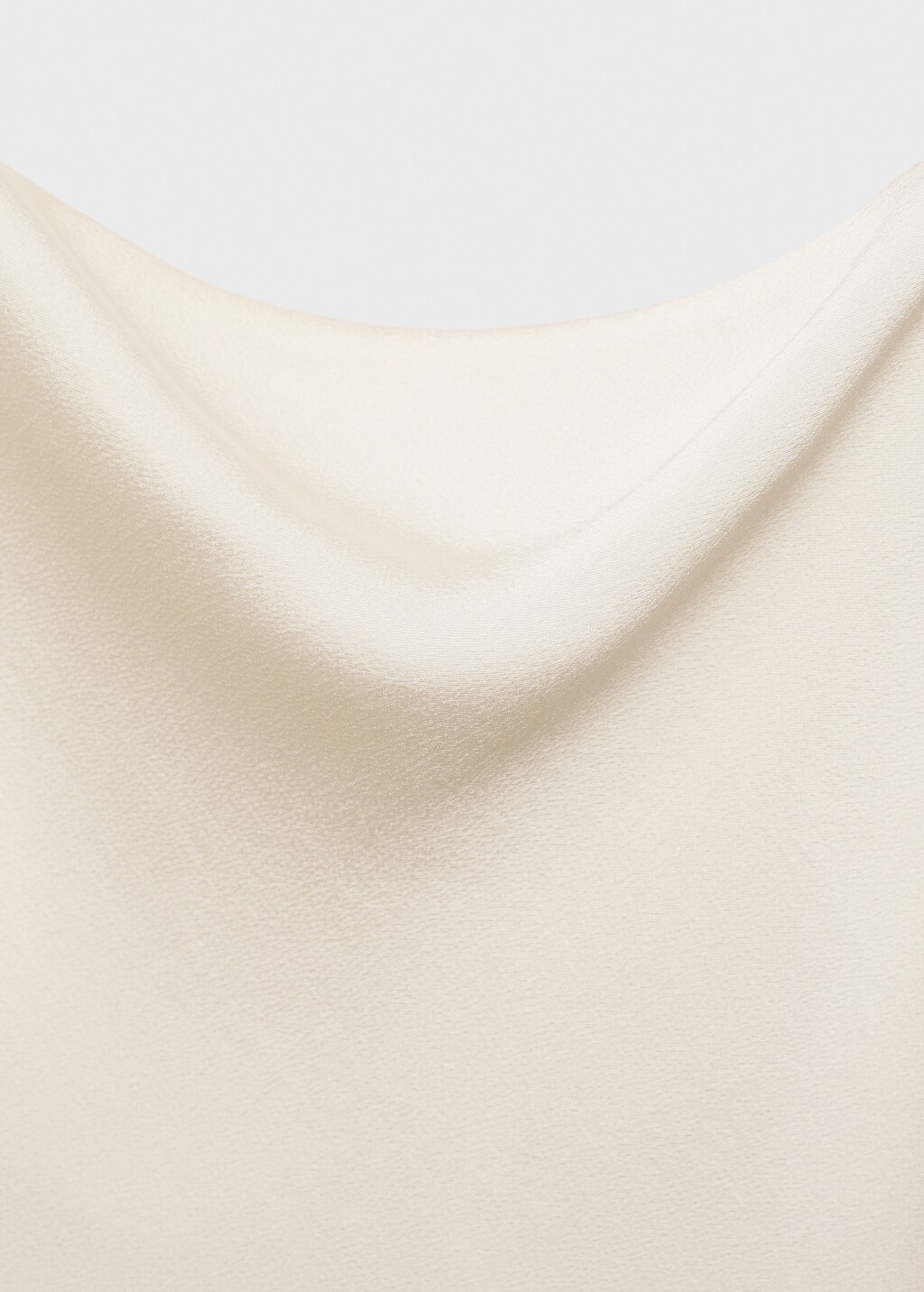 Satin top with draped neckline - Women | MANGO Pakistan