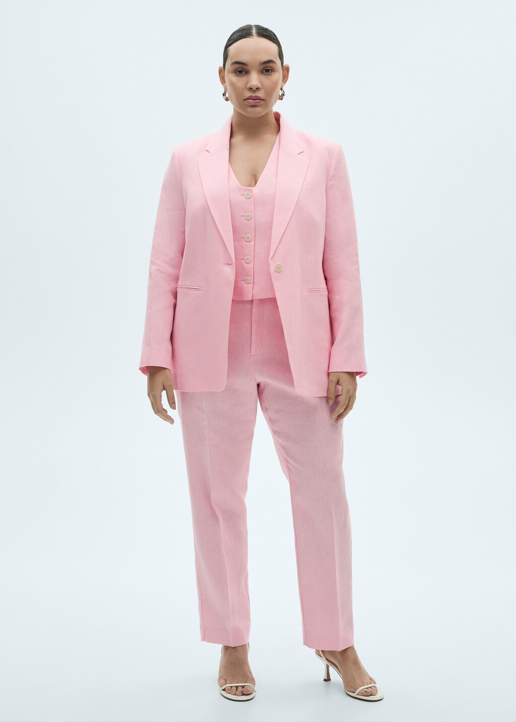 Linen suit waistcoat - Women | MANGO Philippines
