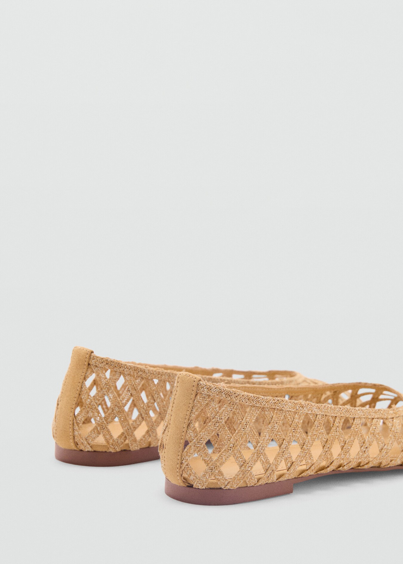 Natural fiber ballet flats - Women | MANGO USA