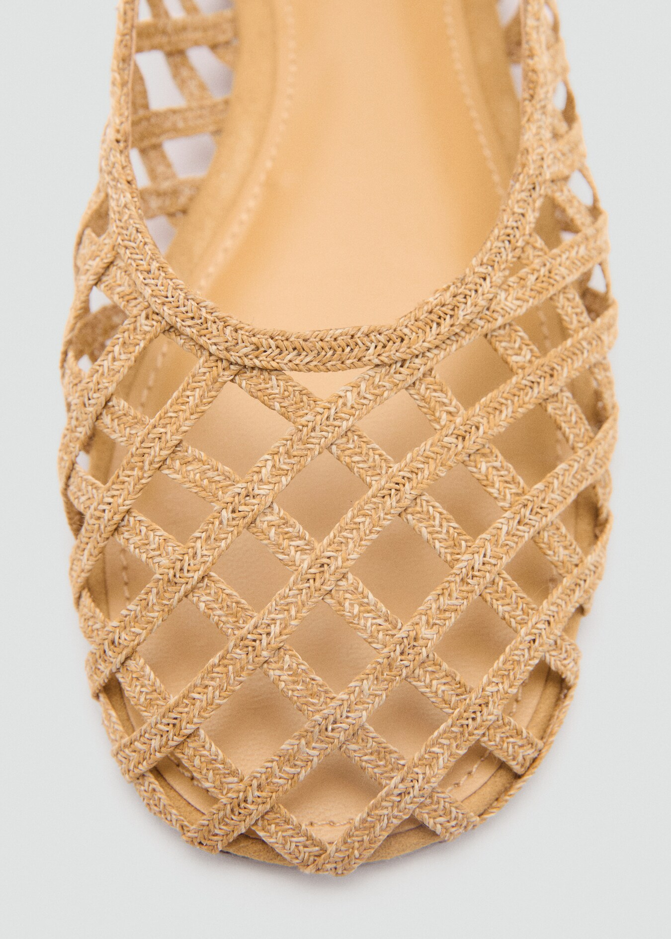 Natural fiber ballet flats - Women | MANGO USA