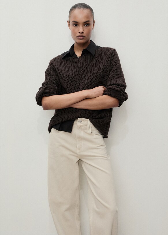 Yüksek belli balon jean pantolon - Kadın | MANGO Türkiye