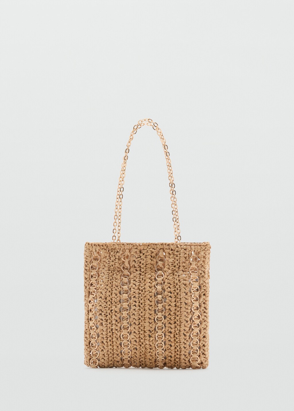 Natural fiber bag with metal rings - Women | MANGO USA
