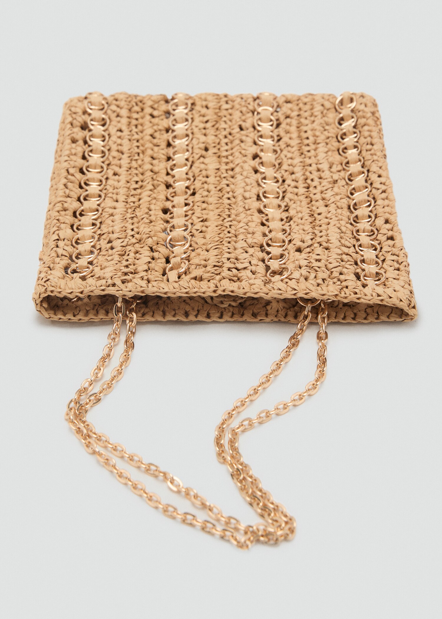 Natural fiber bag with metal rings - Women | MANGO USA