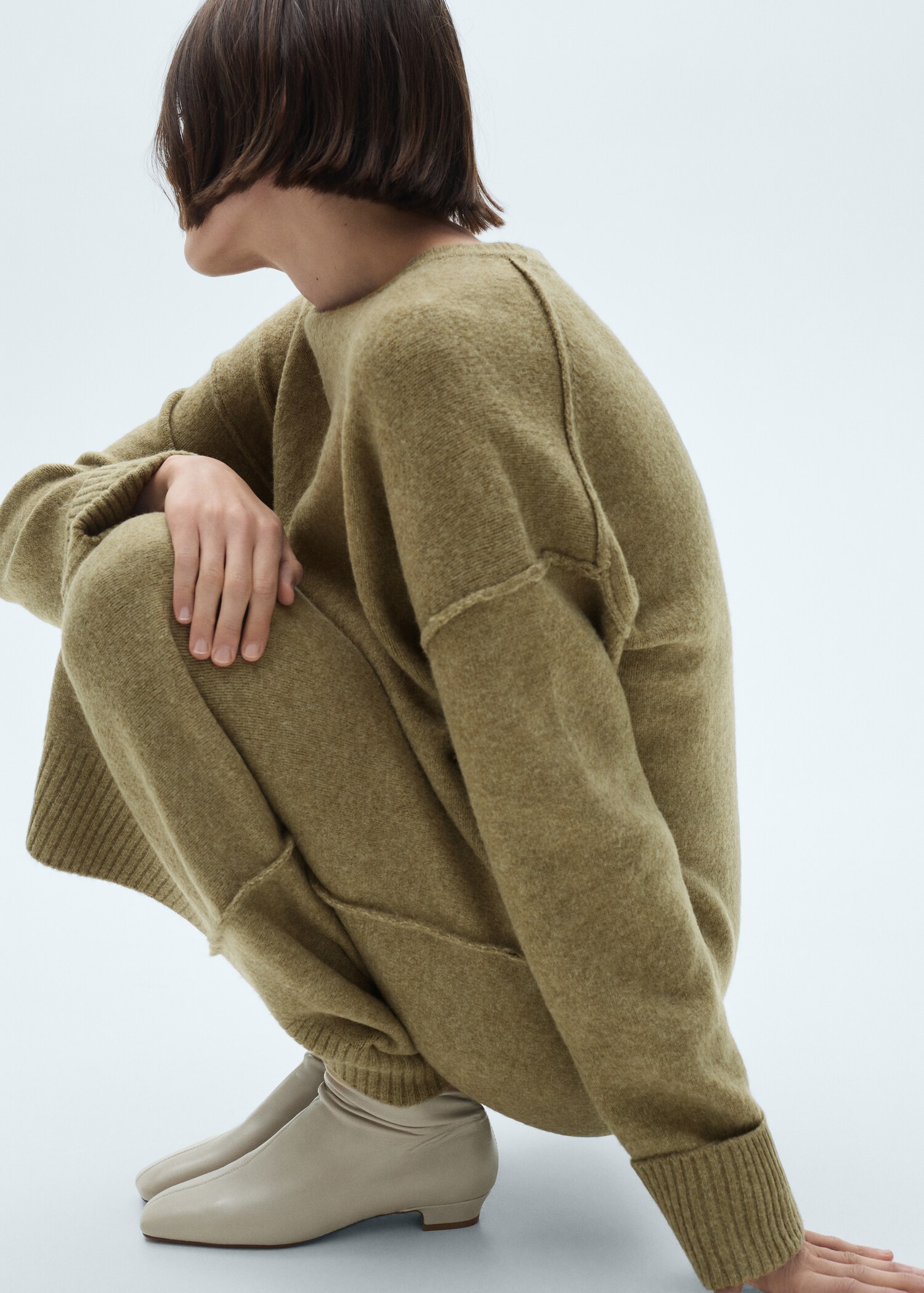 Knitted dress with ribbed finishes - Women | MANGO USA