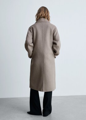 Oversize handmade long coat - Women | MANGO USA