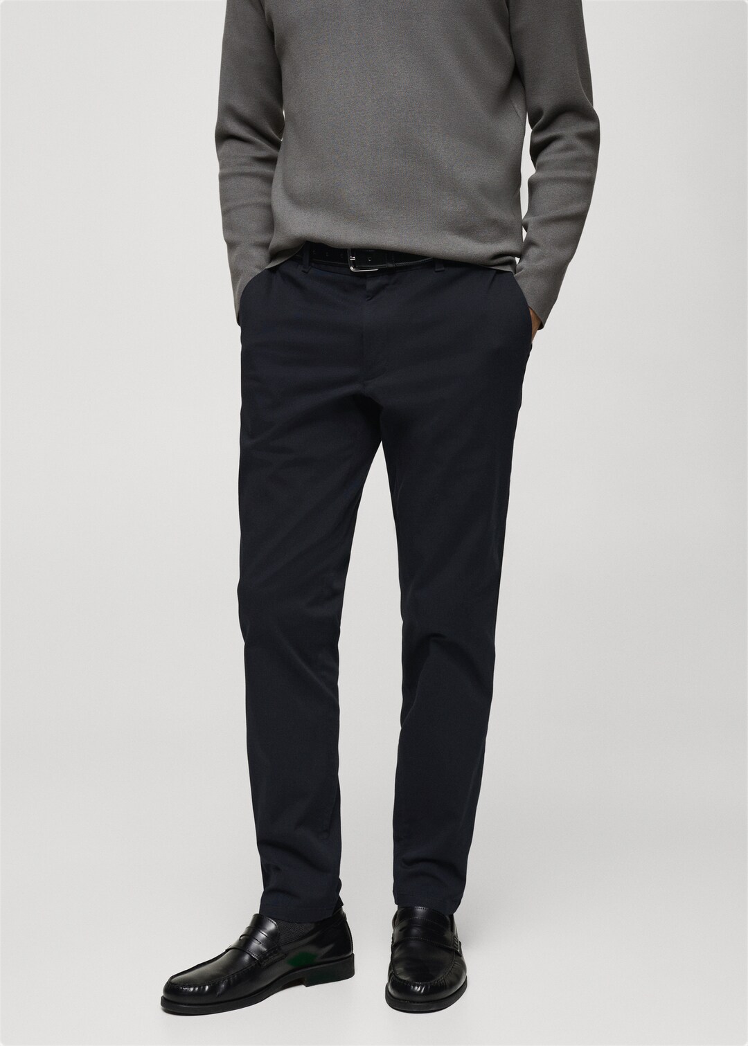 Barna slim-fit twill chino pants - Men | MANGO USA