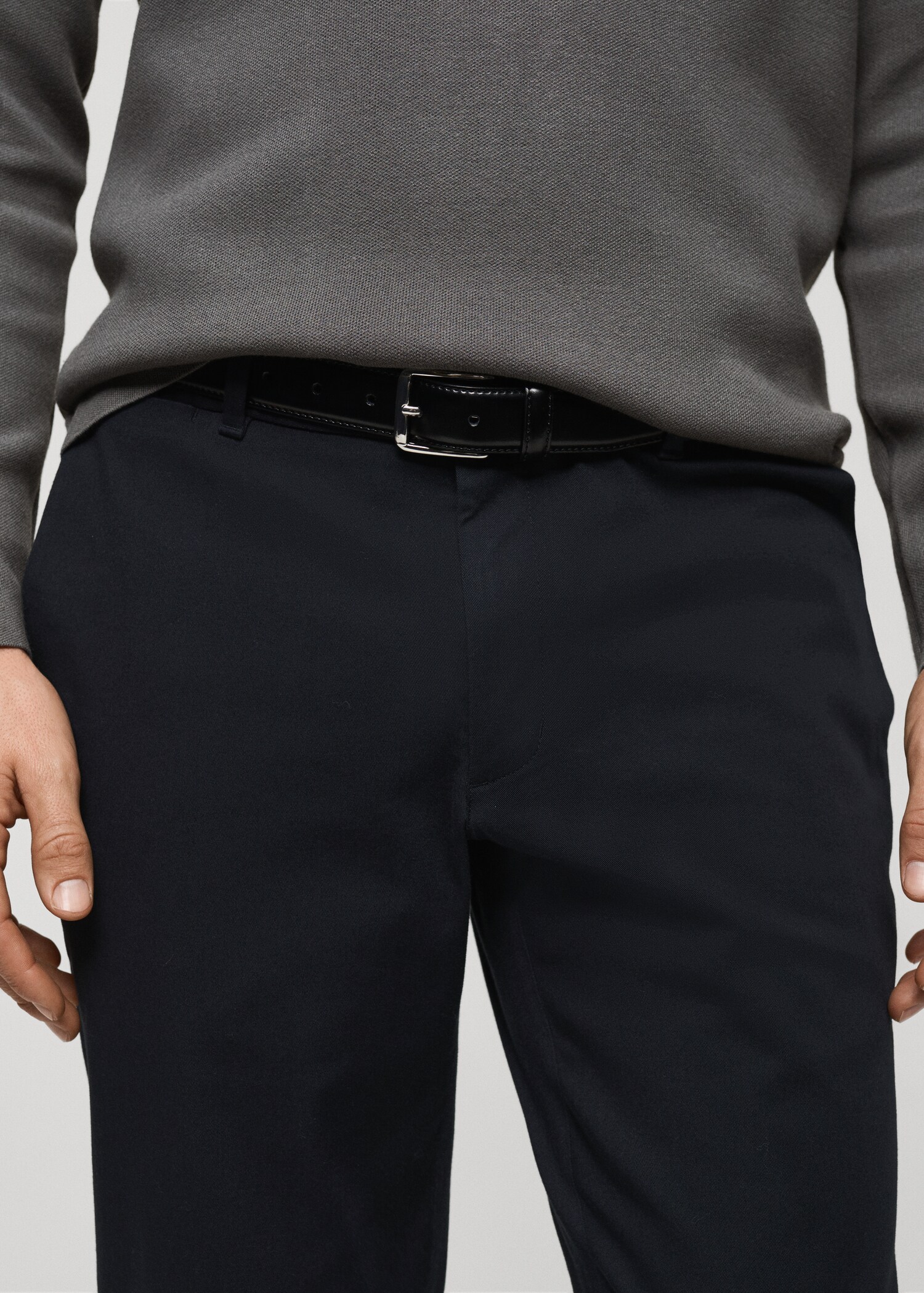 Barna slim-fit twill chino pants - Men | MANGO USA