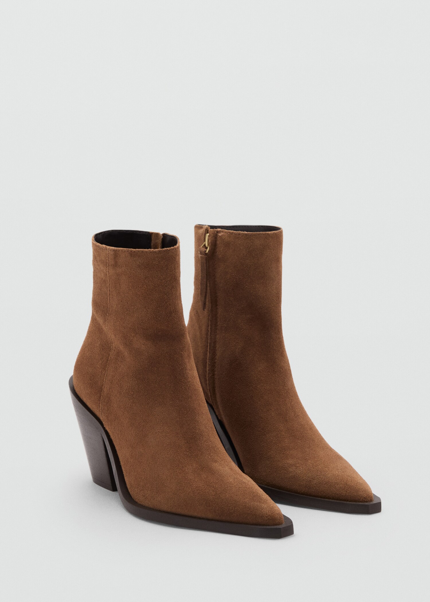 Heel suede ankle boot - Women | MANGO USA