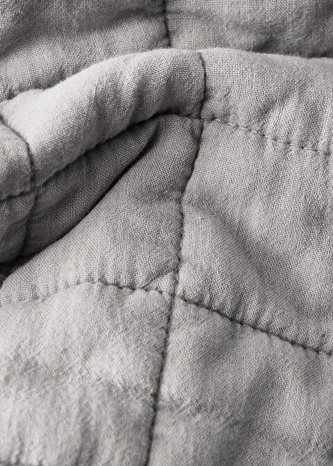 Washed cotton check bedspread for 90/105 cm bed - Home | MANGO Bulgaria