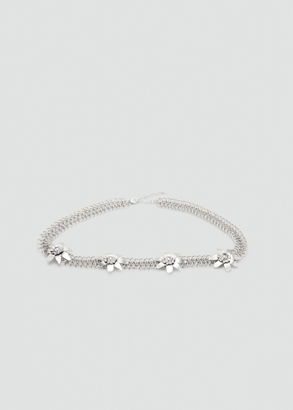 Metallic flower chain belt - Women | MANGO Belize