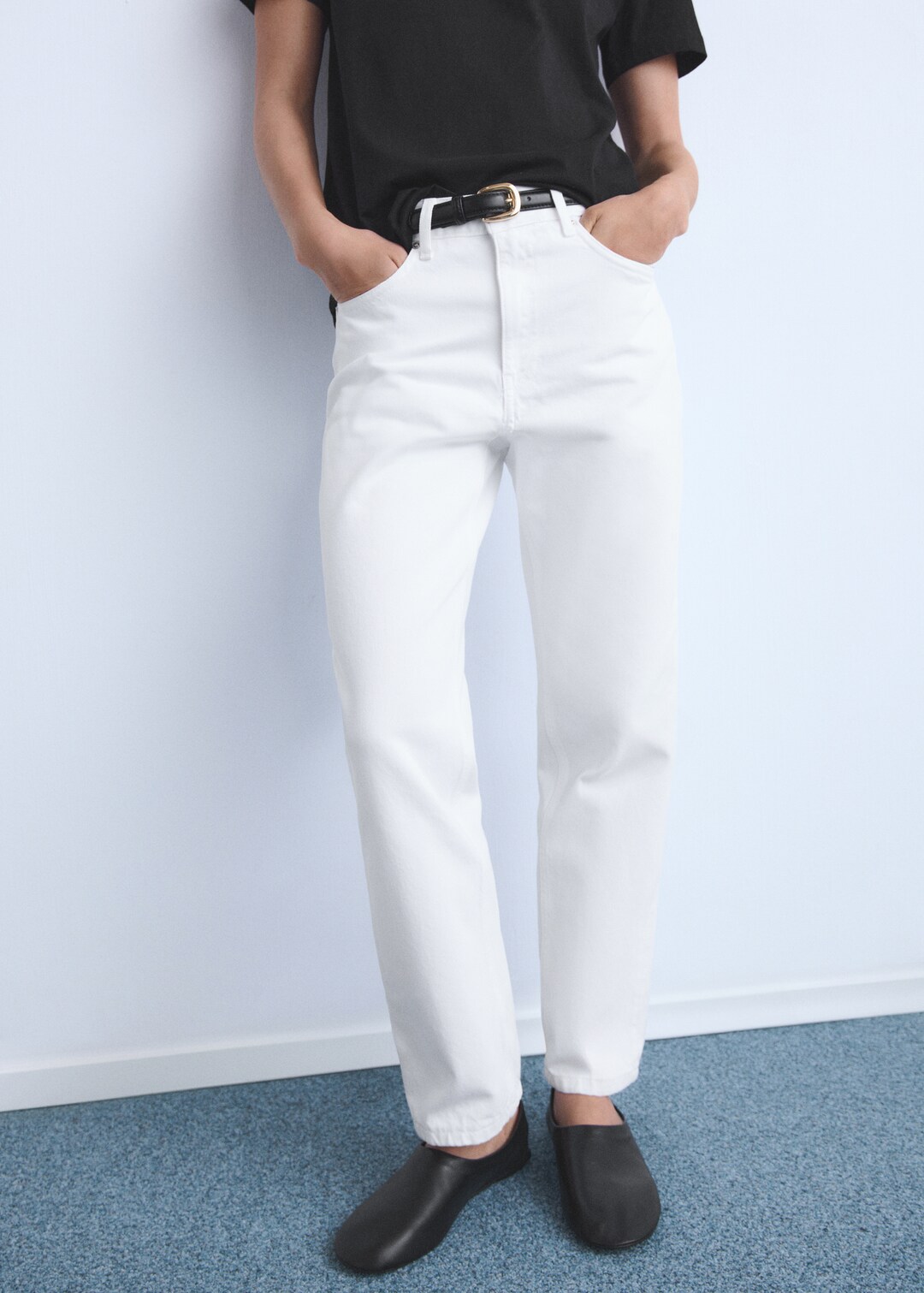 Mid-rise straight jeans - Women | MANGO USA