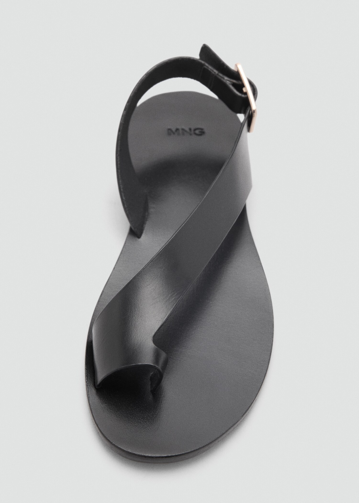 Leather sandals with cross strap - Women | MANGO USA