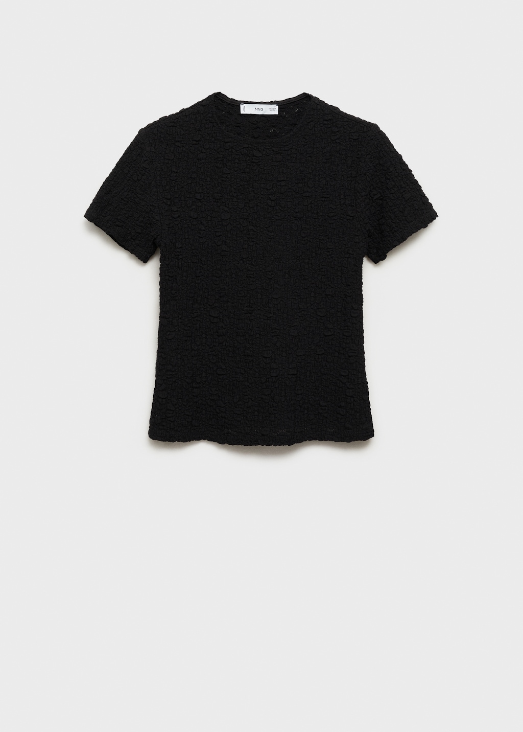 Textured cotton-blend t-shirt - Women | MANGO USA Textured cotton-blend t-shirt - Women | MANGO USA