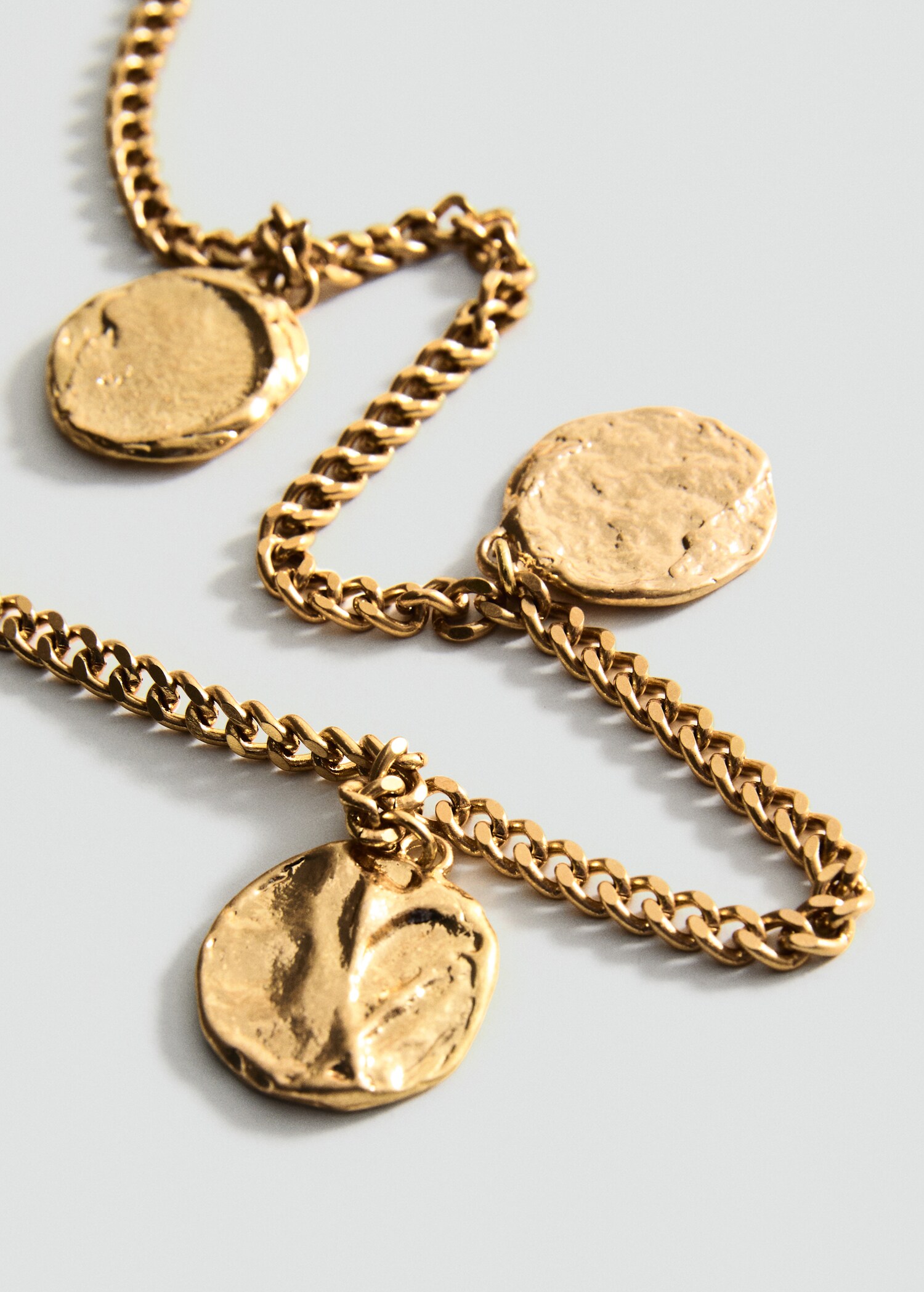 Combined double-pendant necklace - Women | MANGO USA