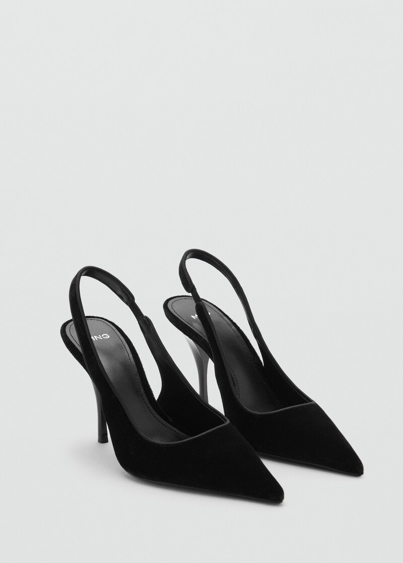 Velvet heeled shoes - Women | MANGO USA