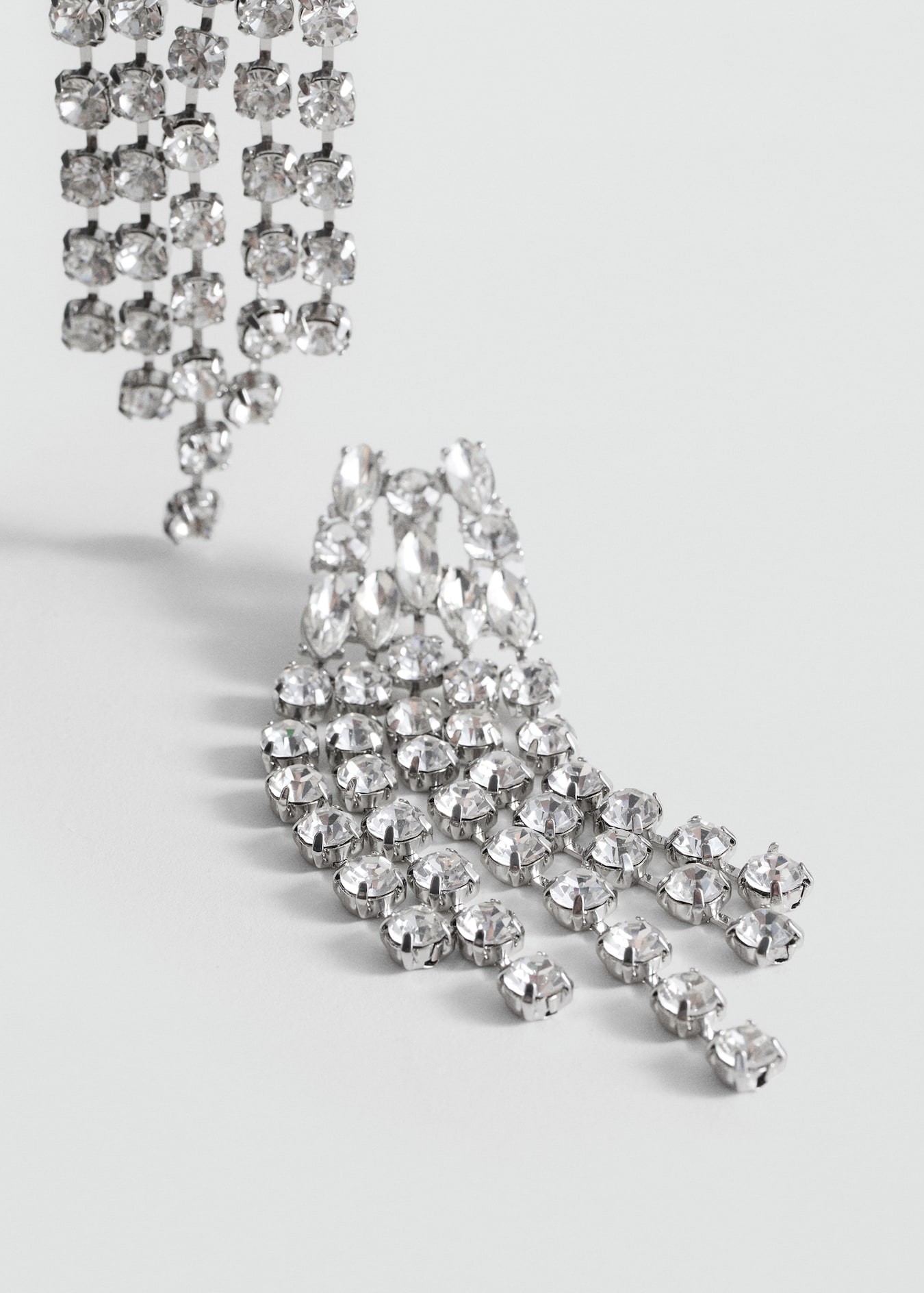 Cascade earrings with faceted crystals - Women | MANGO USA Cascade earrings with faceted crystals - Women | MANGO USA