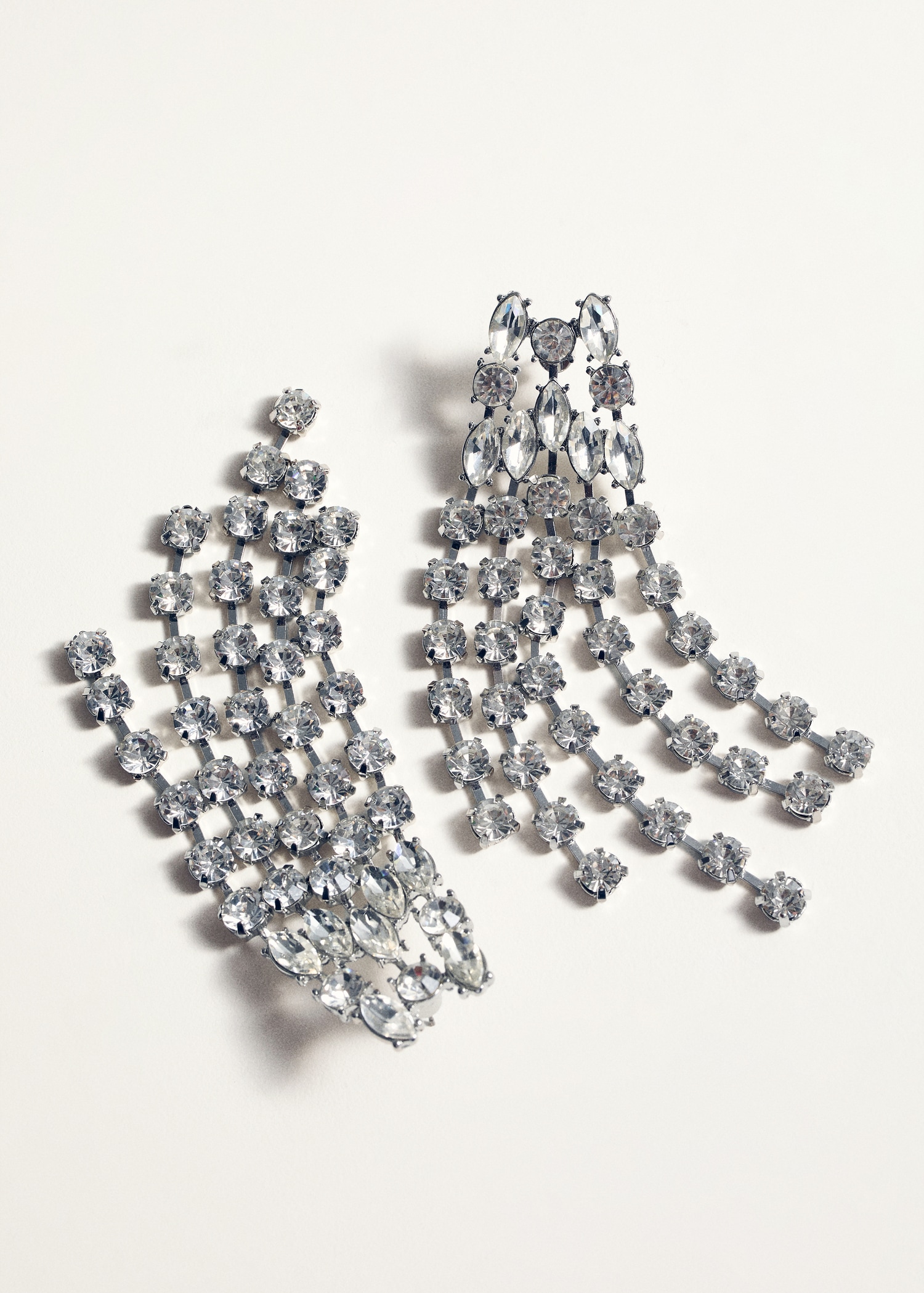 Cascade earrings with faceted crystals - Women | MANGO USA Cascade earrings with faceted crystals - Women | MANGO USA