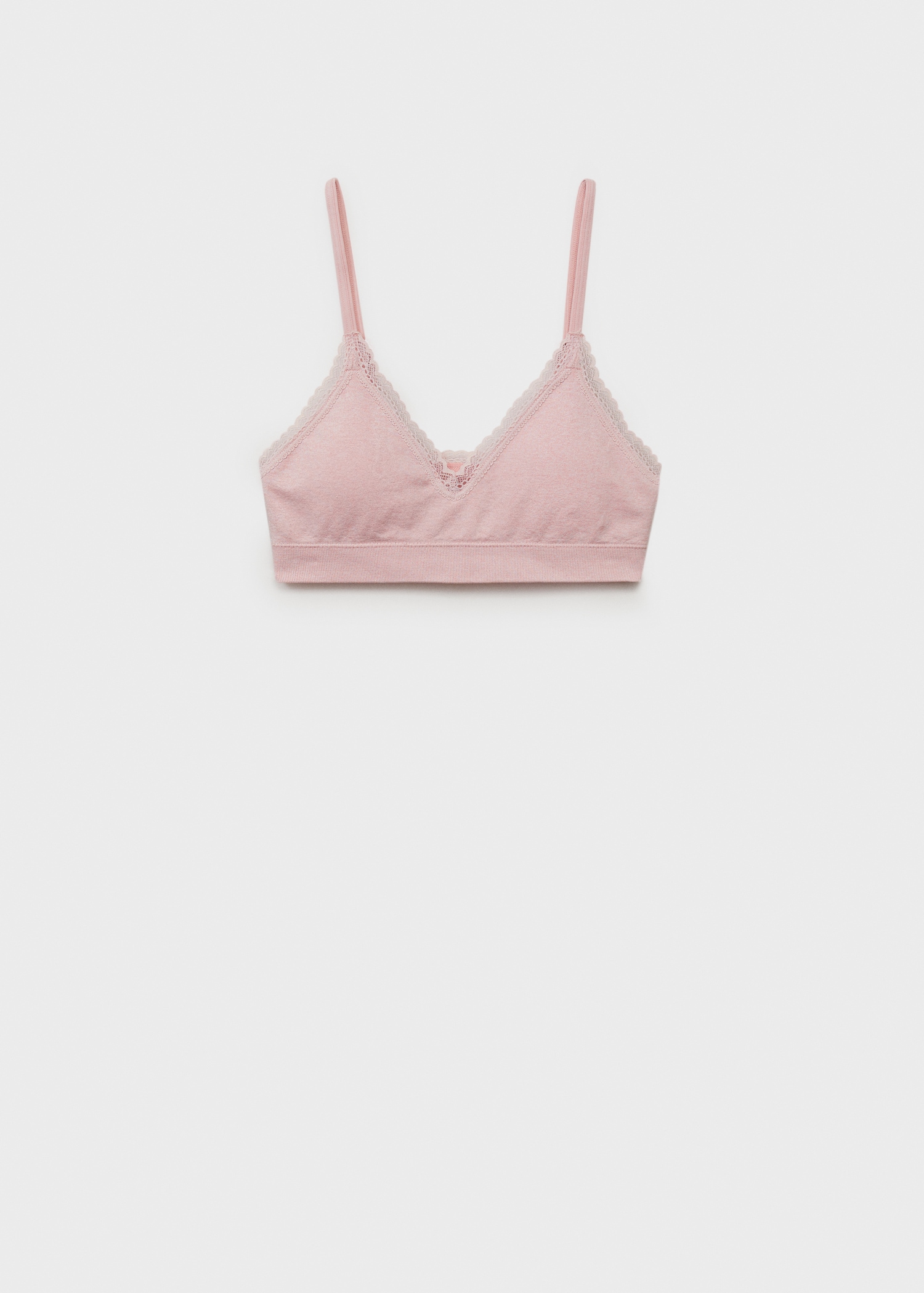 Lace Detail Triangle Bra Teen Mango Philippines