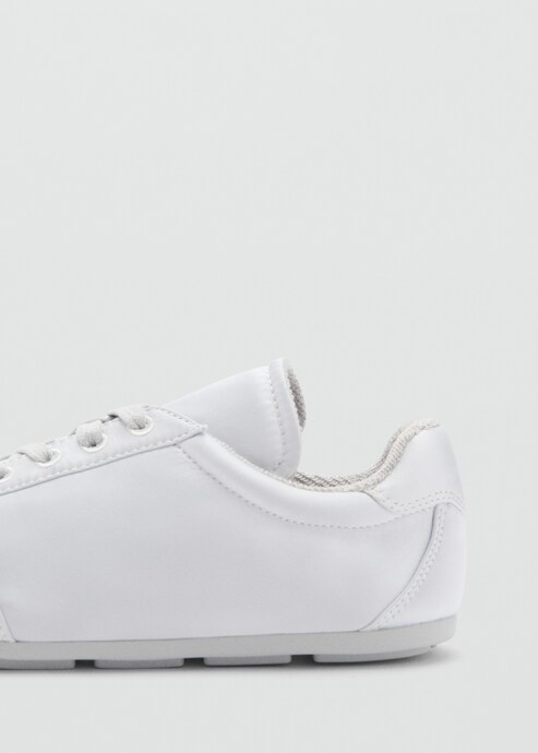 Satin lace-up trainers - Women | MANGO Cyprus (Euros)