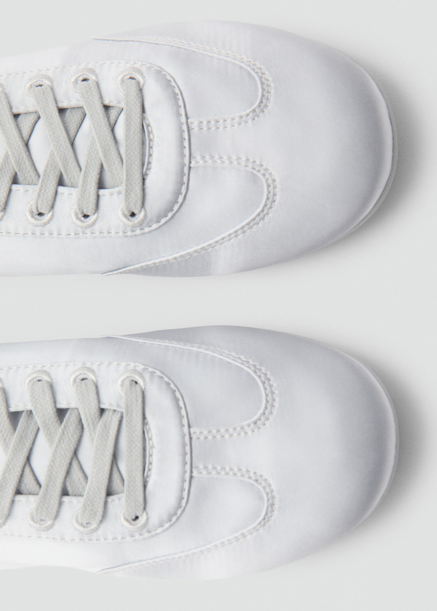 Satin lace-up sneakers - Women | MANGO USA