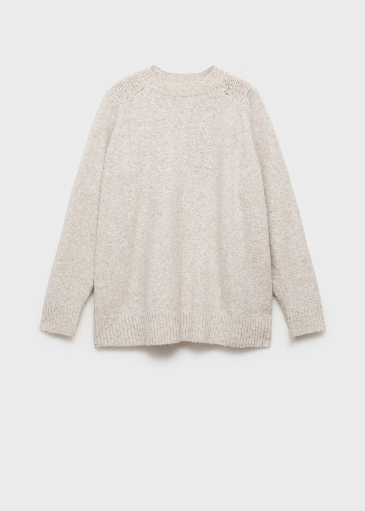 Round-neck knitted sweater - Women | MANGO USA