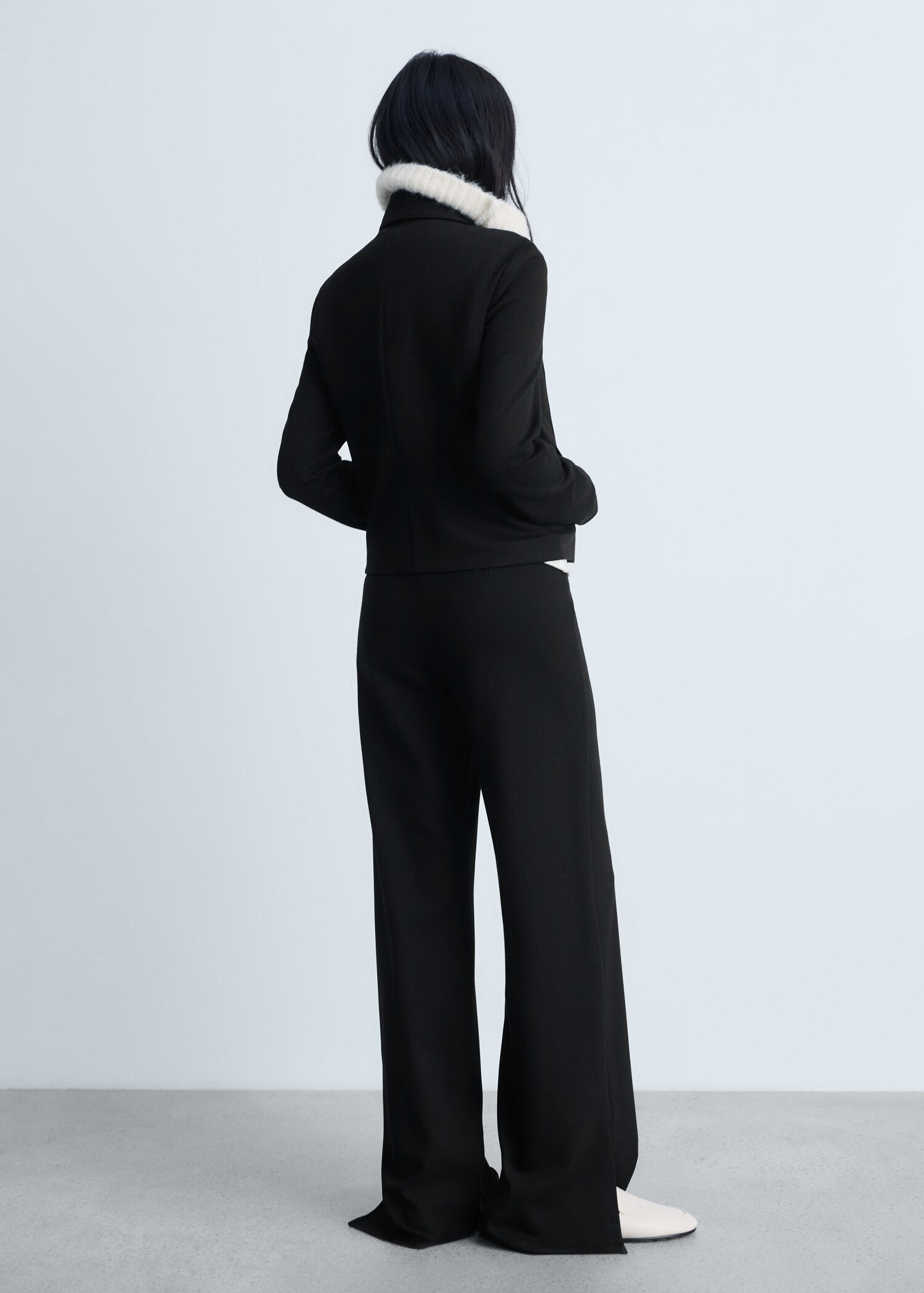 Wide leg pants with slits - Women | MANGO USA