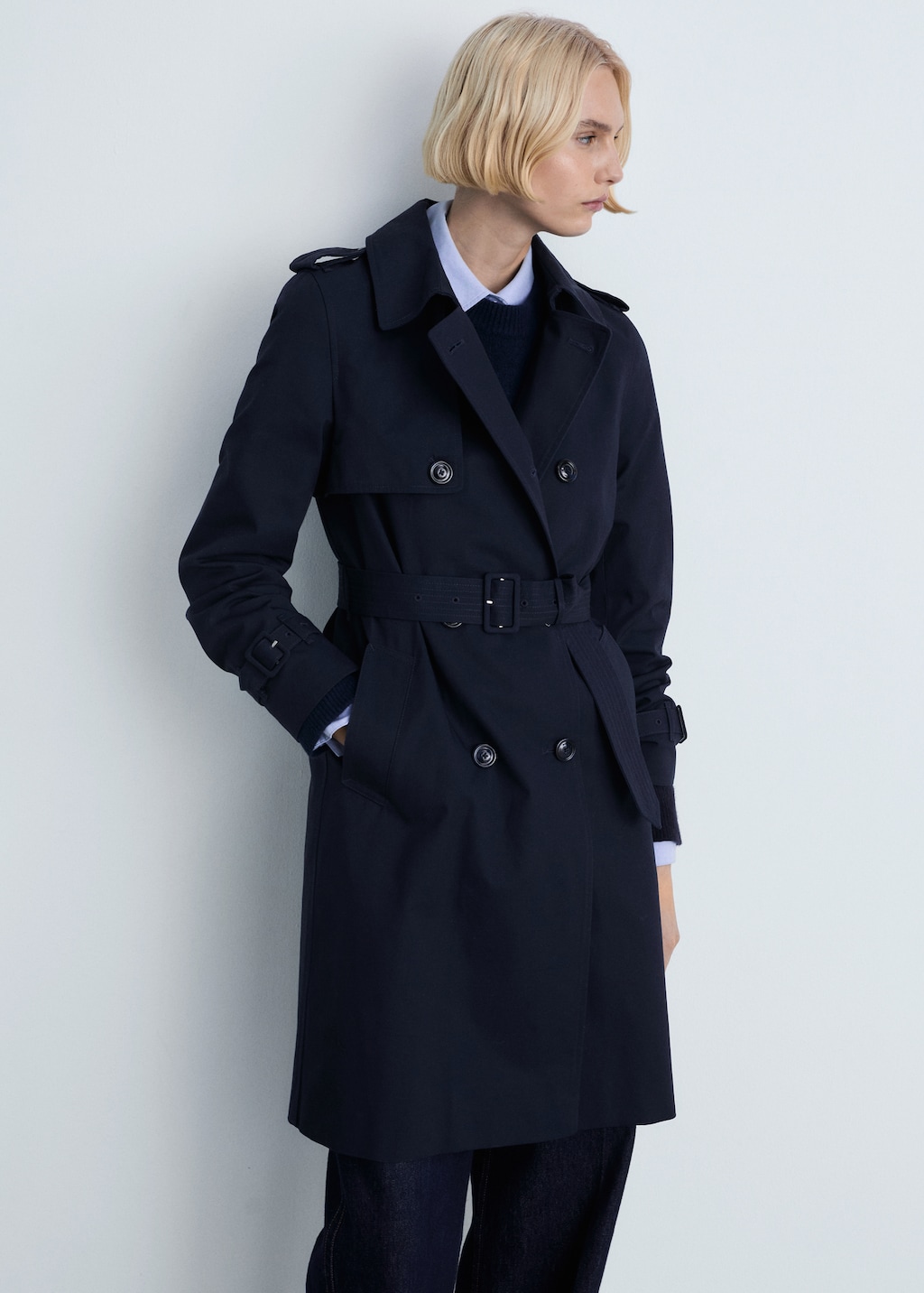 Classic trench coat with belt - Women | MANGO Canada Classic trench coat with belt - Women | MANGO Canada