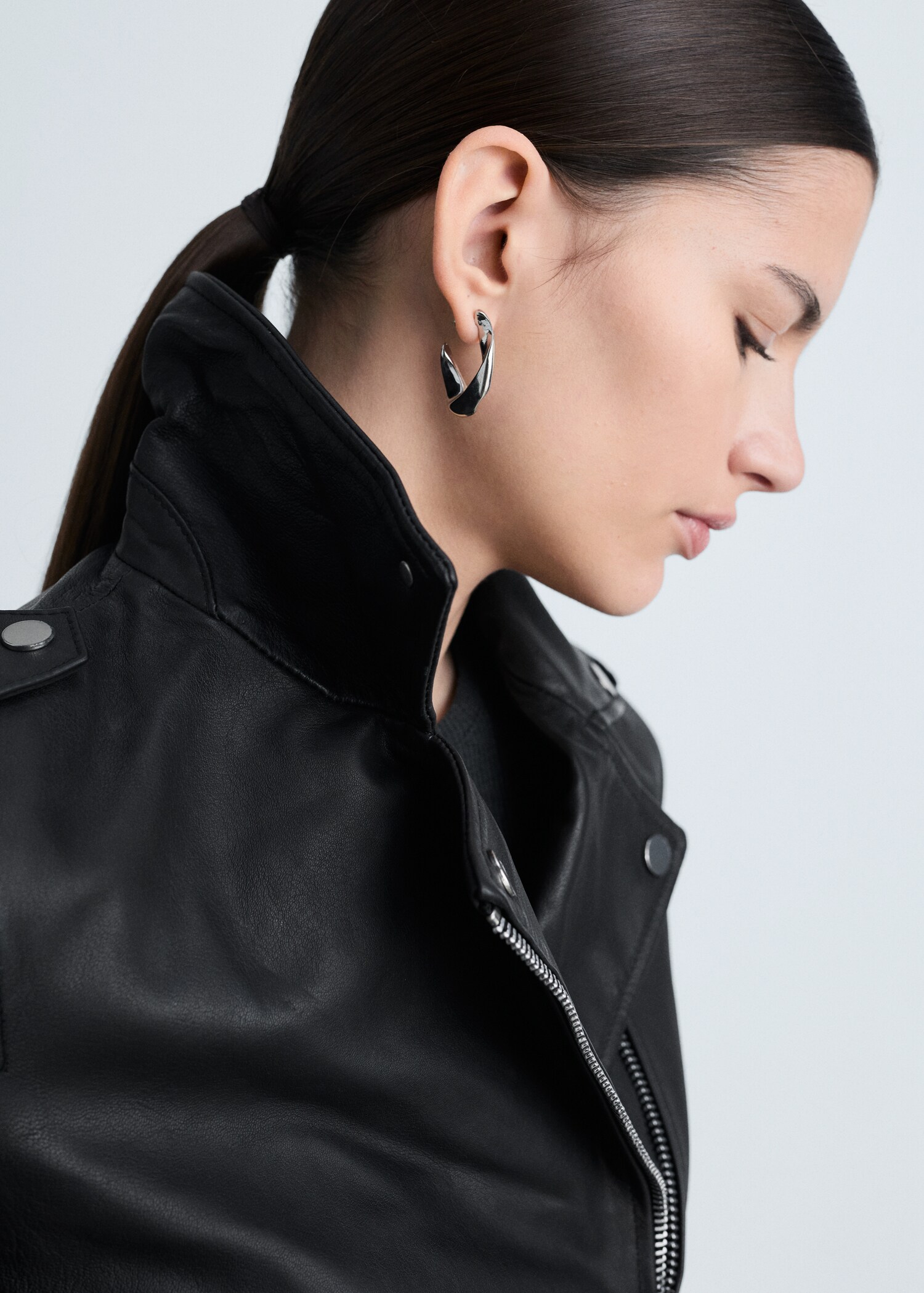 Leather biker jacket - Women | MANGO United Kingdom