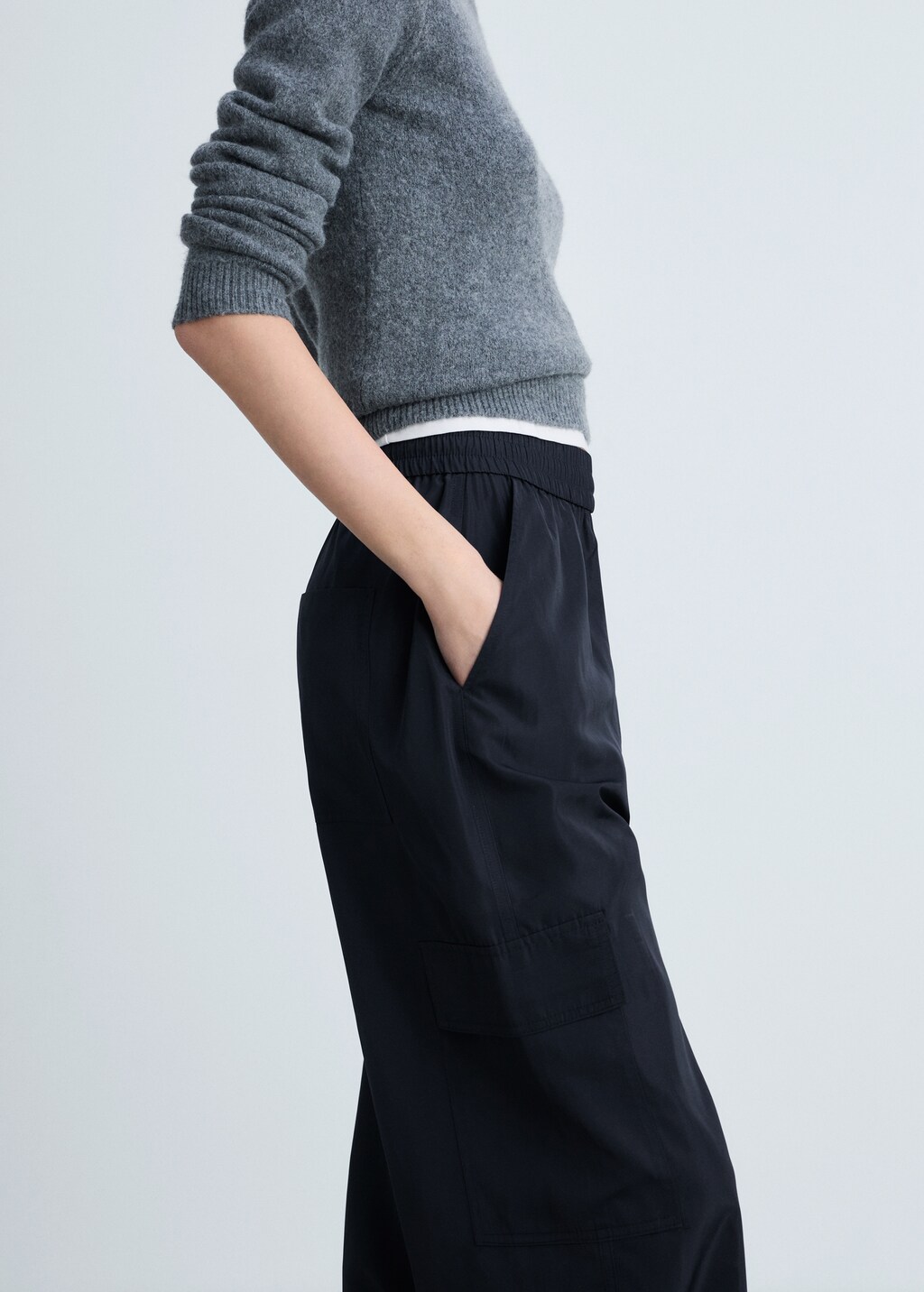 Cargo trousers with adjustable hem - Women | MANGO United Kingdom