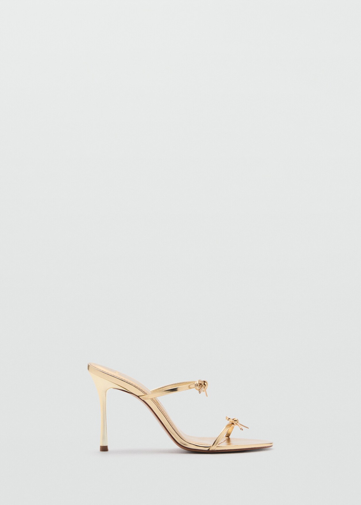Strappy heeled sandals with bow detail - Women | MANGO USA