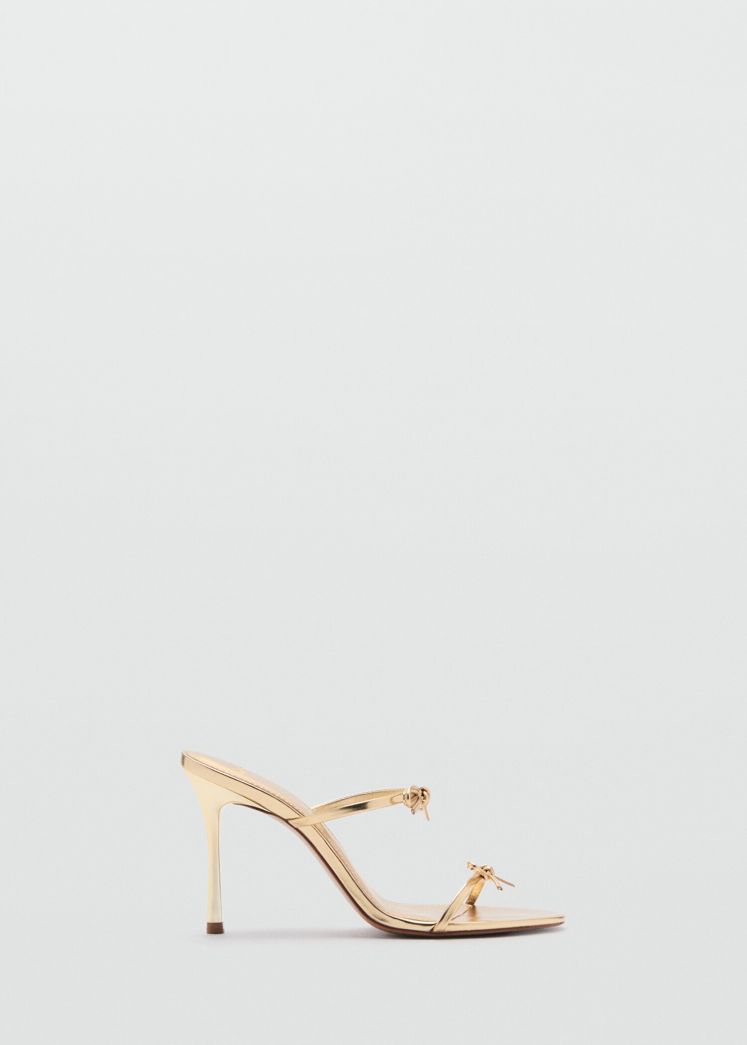 Strappy heeled sandals with bow detail - Women | MANGO USA