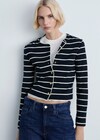 Stripped knit cardigan - Women | MANGO USA