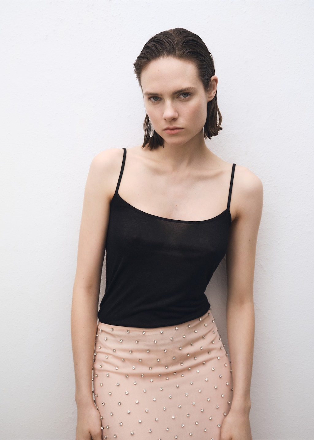 Silk Top With Thin Straps Women Mango Rwanda