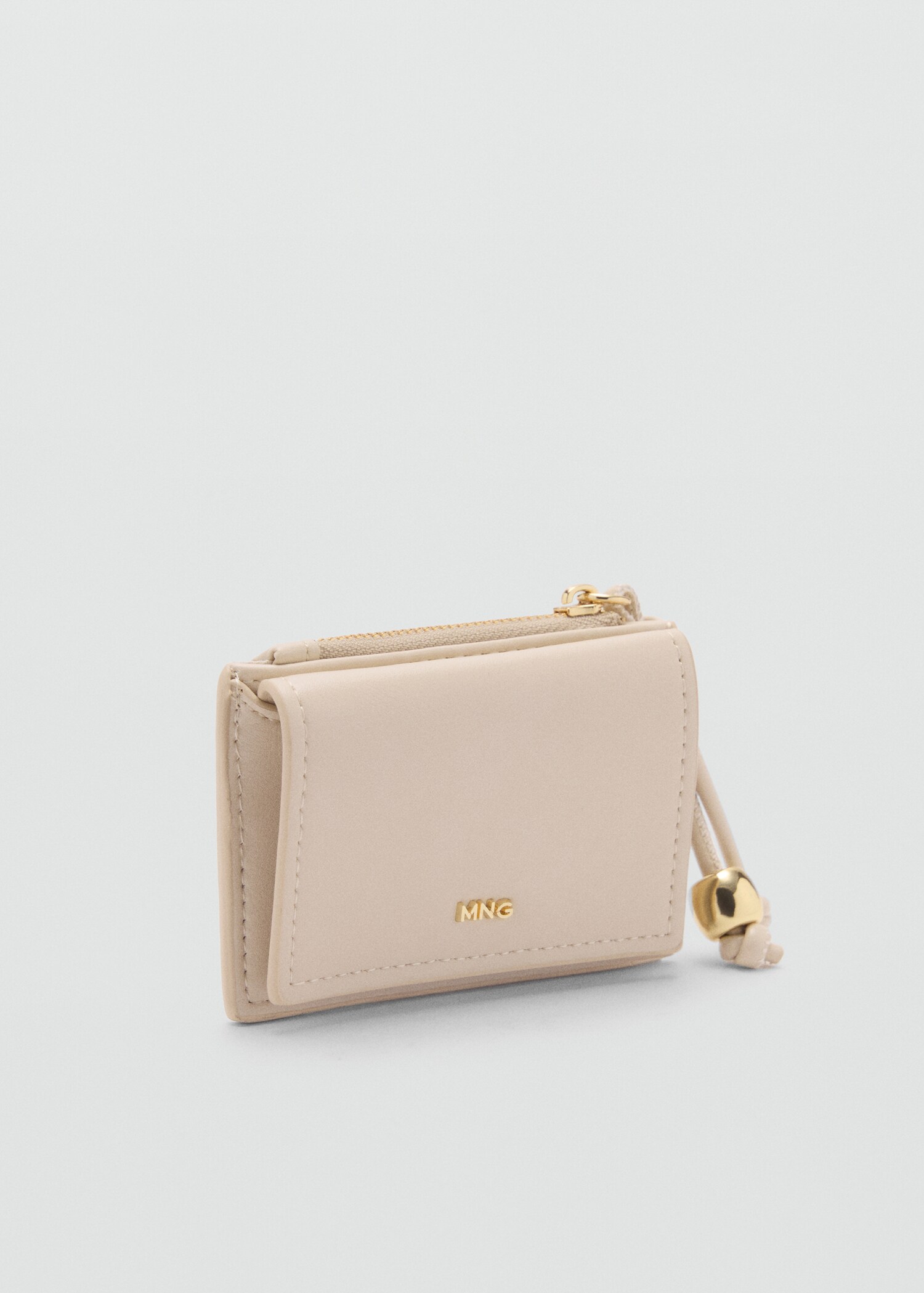 Leather-effect purse with bead detail - Women | MANGO USA