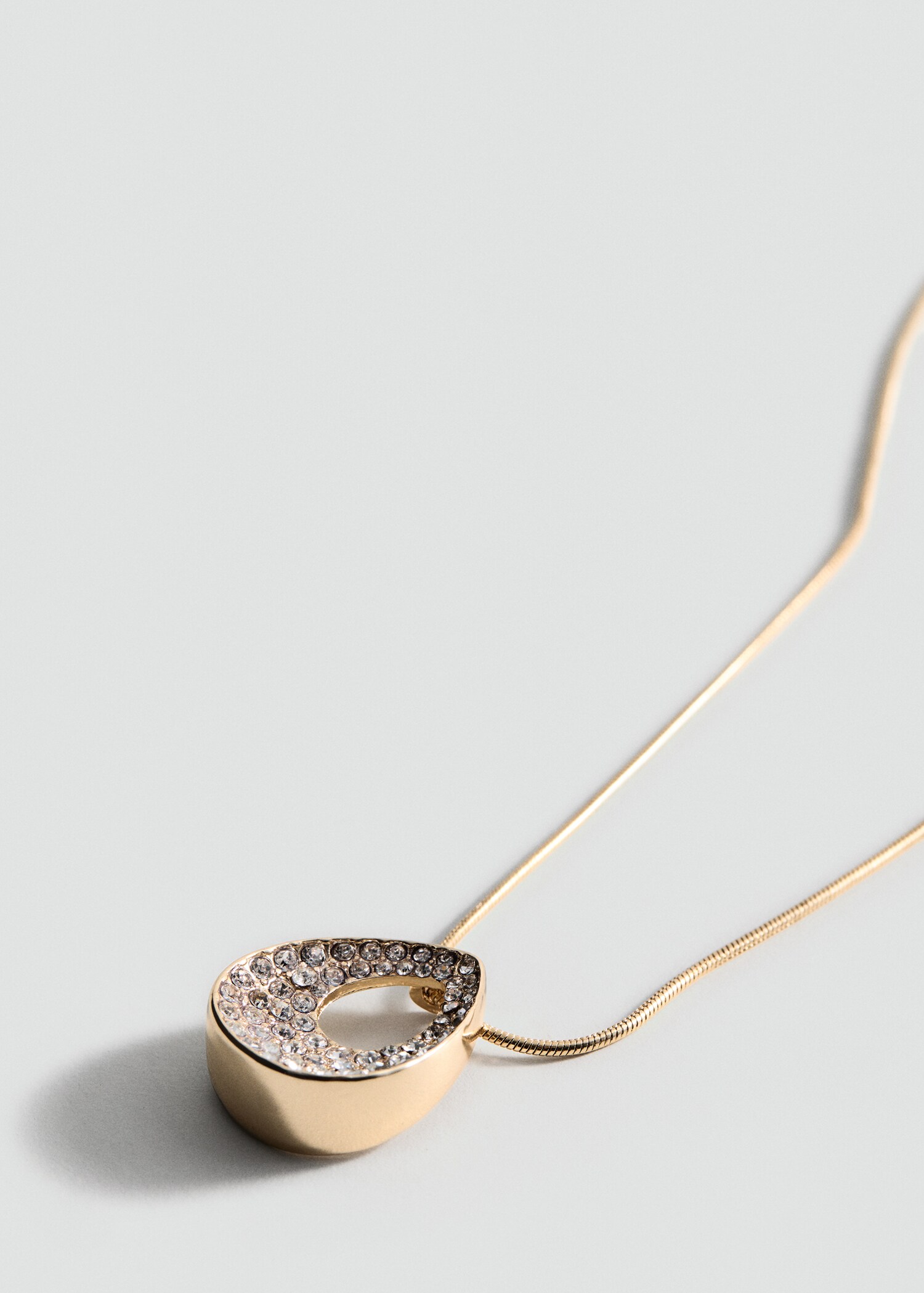 Rhinestone pendant necklace - Women | MANGO USA