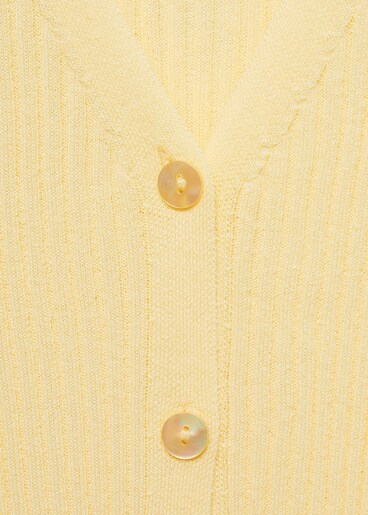 V Neck Rib Knit Cardigan Women Mango Usa