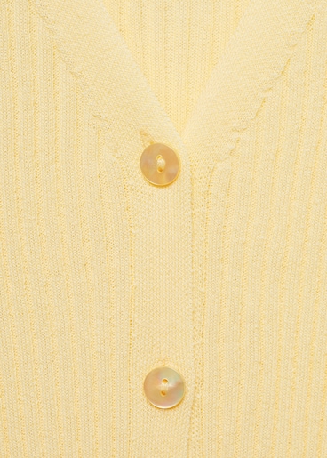V Neck Rib Knit Cardigan Women Mango Usa