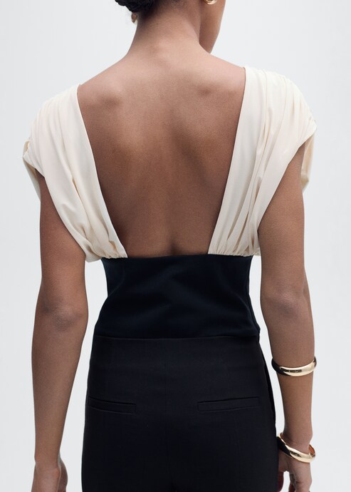 Combined draped top - Women | MANGO United Kingdom