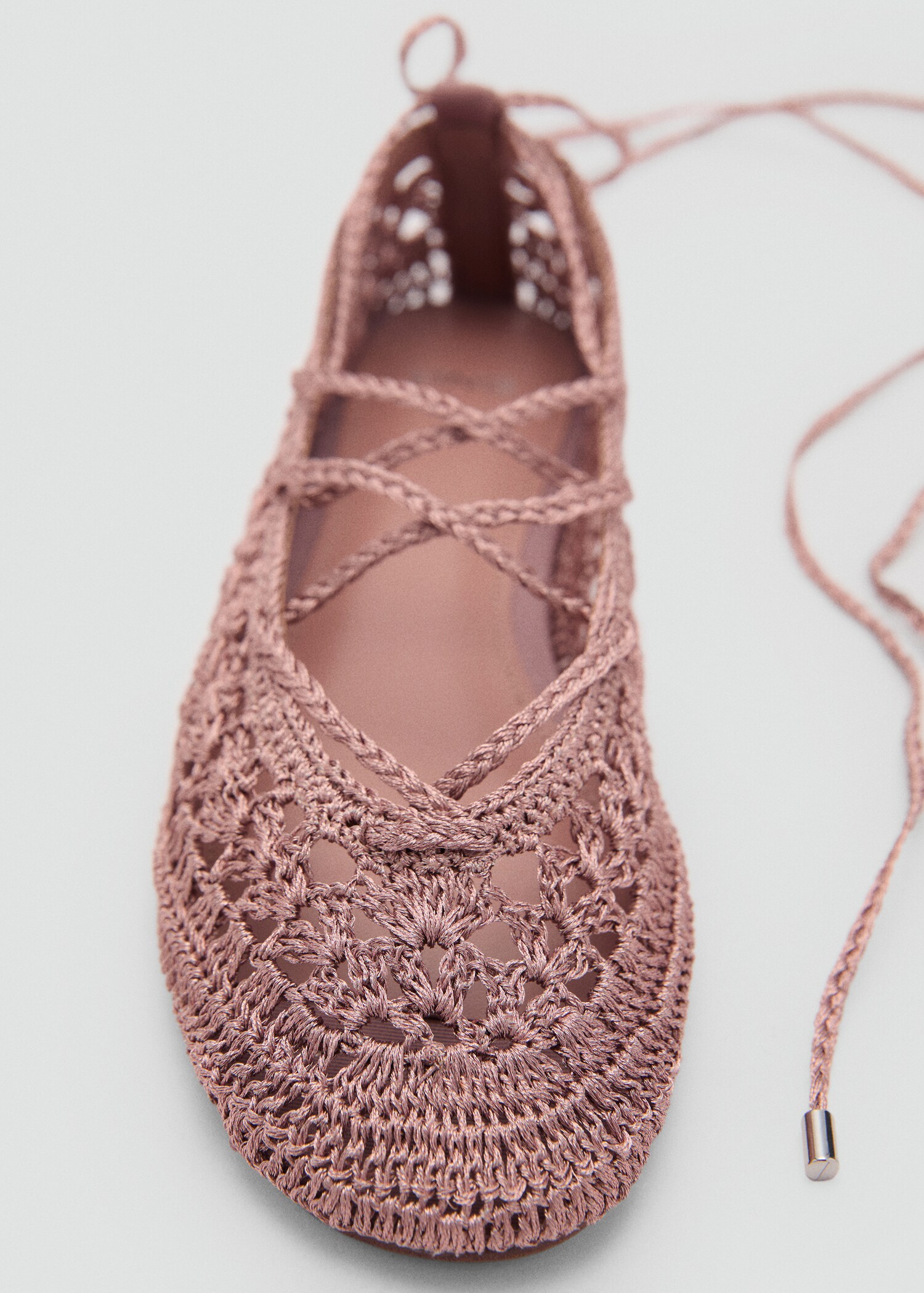Bailarina crochet tiras - Mujer | MANGO México