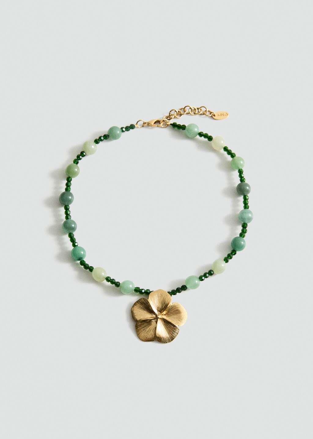 Ball necklace with stone flower detail - Women | MANGO China