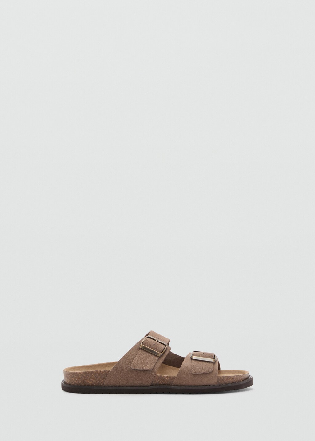 Split leather sandals with buckle - Men | MANGO Uganda