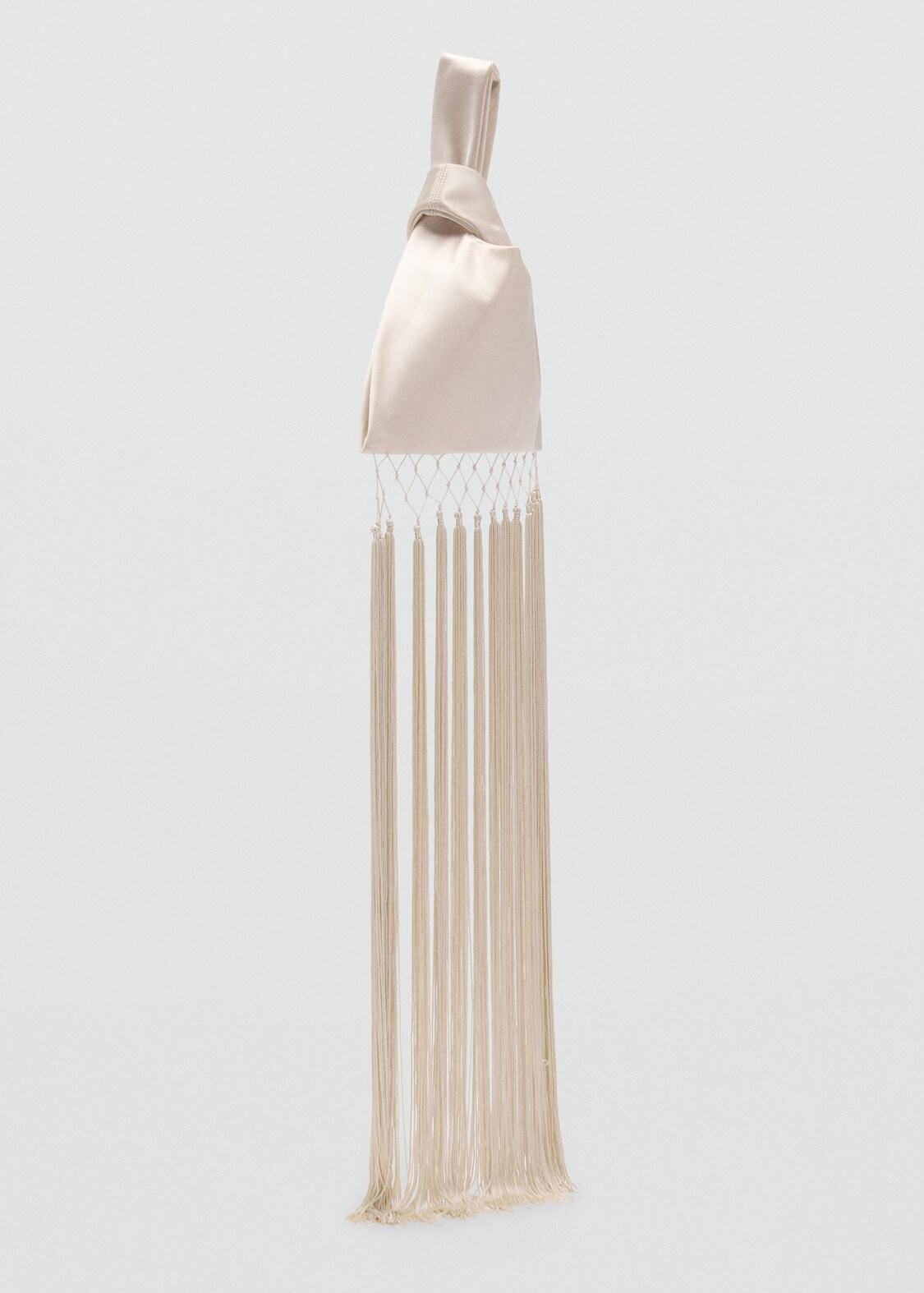 Satin handbag with fringed trim - Women | MANGO USA