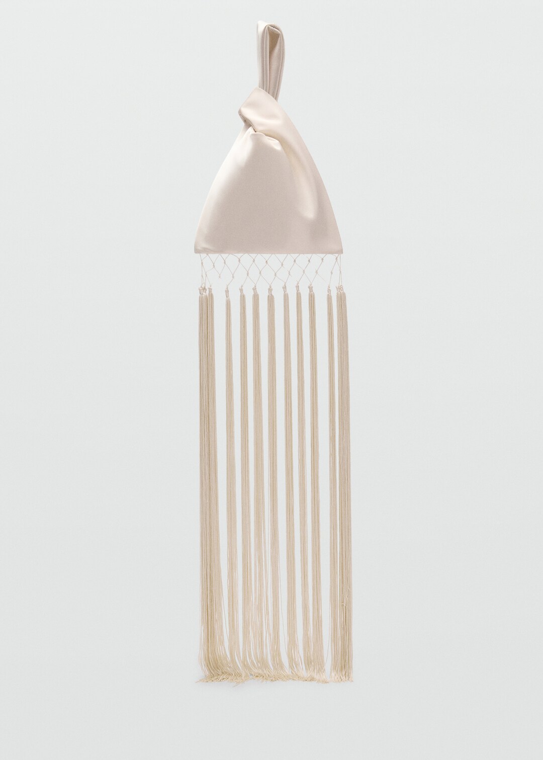 Satin handbag with fringed trim - Women | MANGO USA