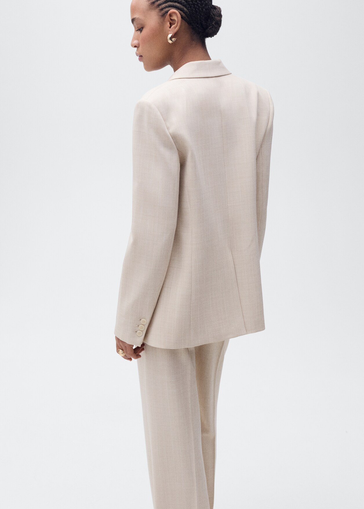 Blazer costume structuré - Femme | MANGO France métropolitaine