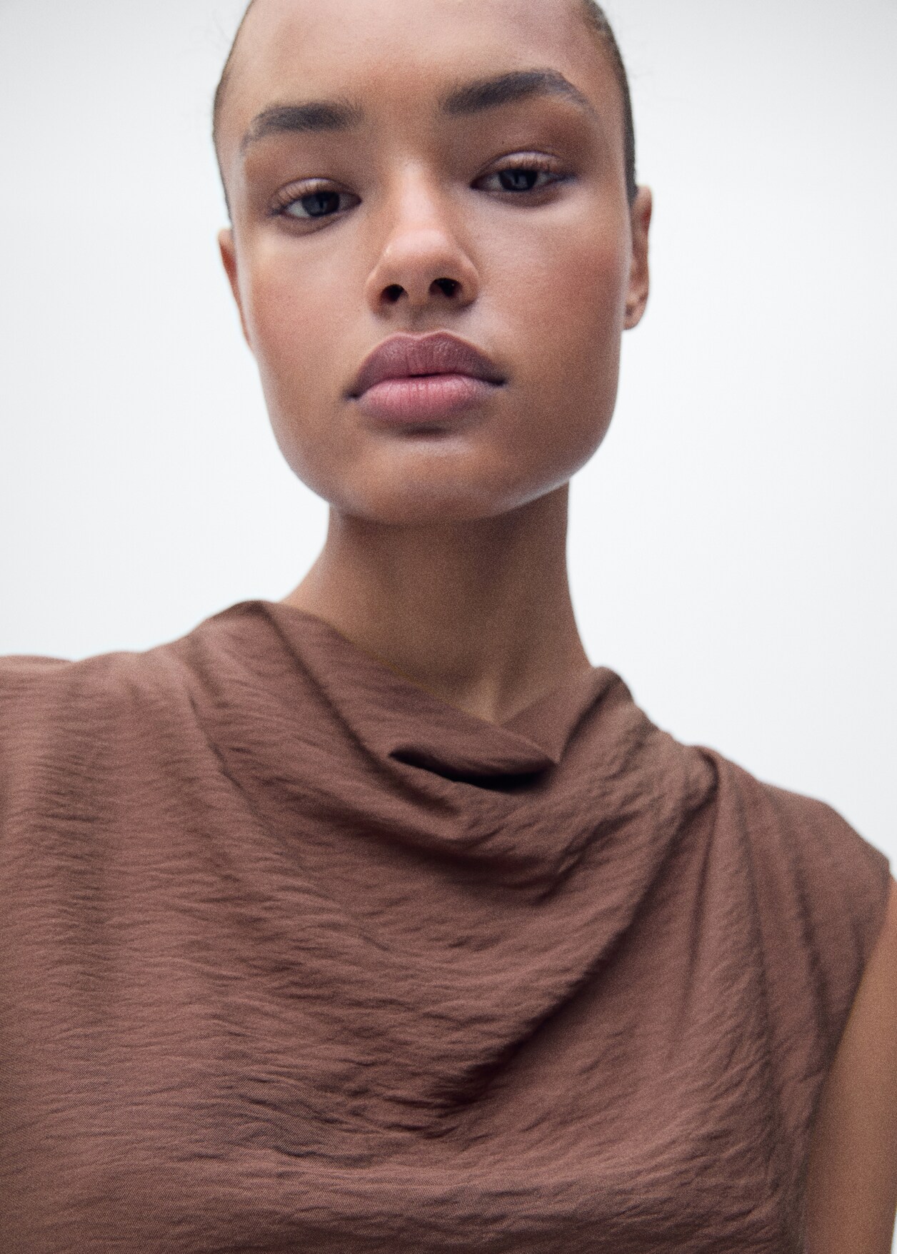 Draped textured dress - Women | MANGO United Kingdom