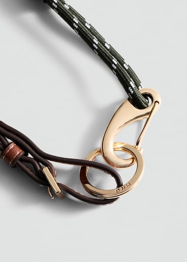 Carabiner keyring with combination - Women | MANGO USA