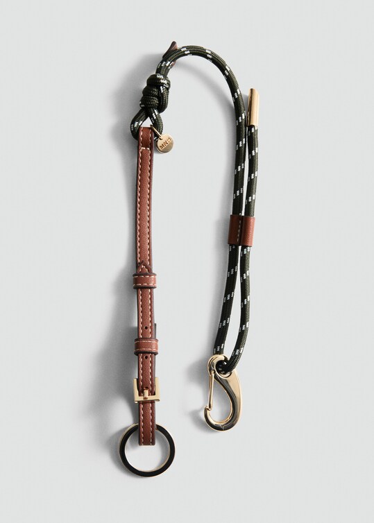 Carabiner keyring with combination - Women | MANGO USA