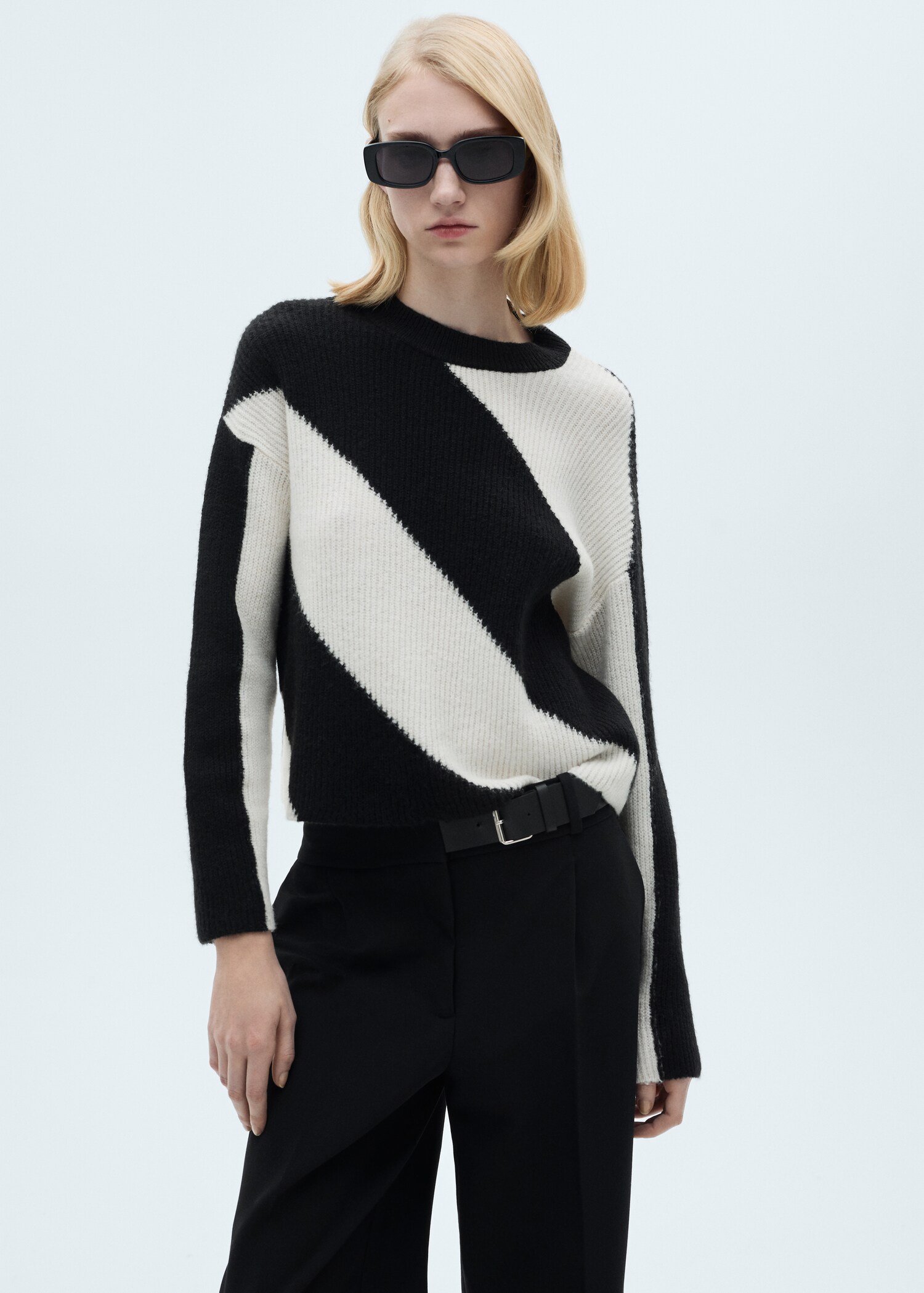 Knit striped sweater - Women | MANGO United Kingdom